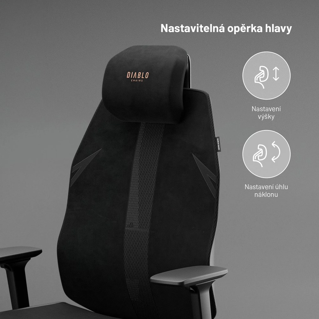 Ergonomická kancelářská židle černá: Diablo V-Flash Ultra Black