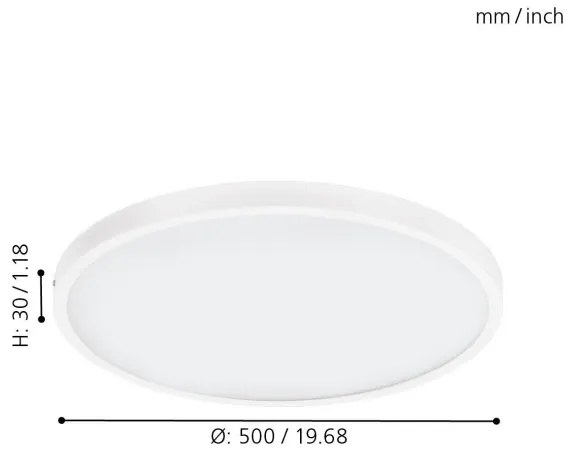 Eglo 97271 - LED Stmívatelné stropní svítidlo FUEVA 1 1xLED/25W/230V 3000K