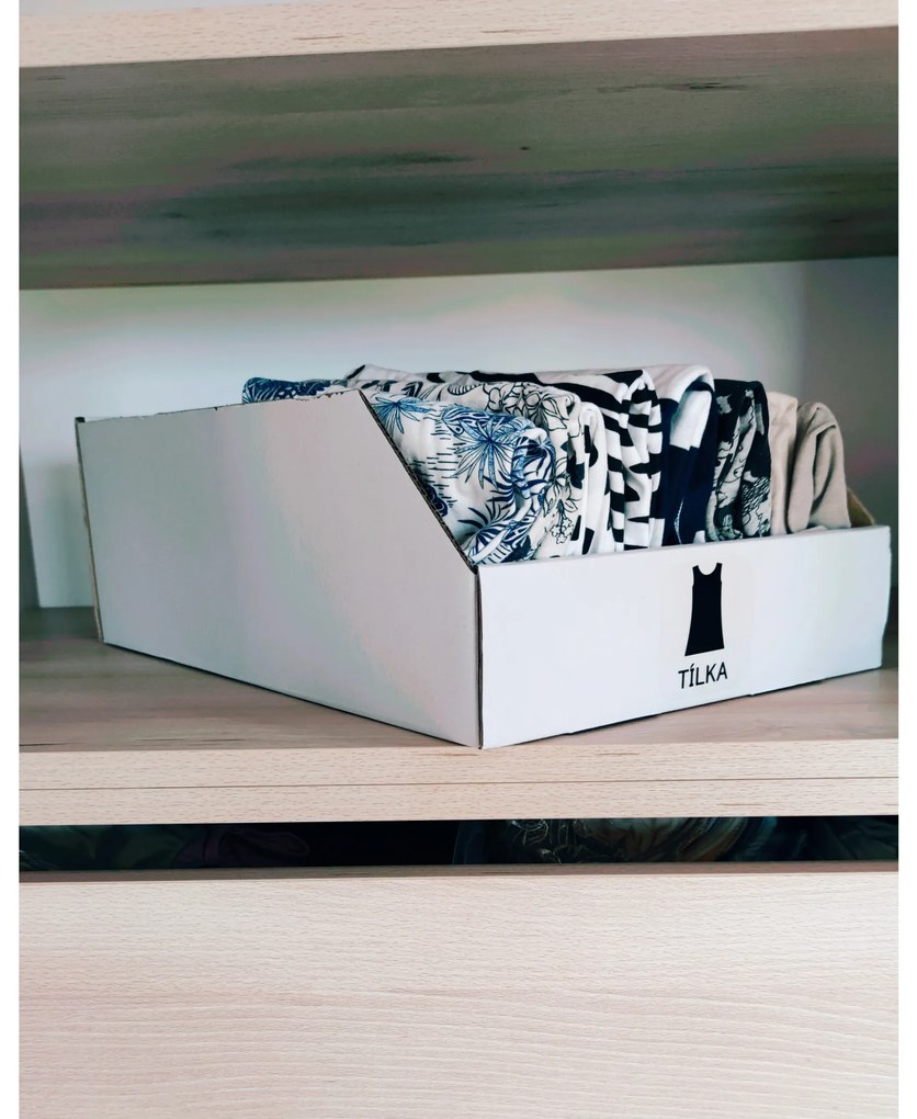 KARTON PAK Úložné boxy na oblečení, organizéry do skříně BÍLÝ KARTON 30x47cm