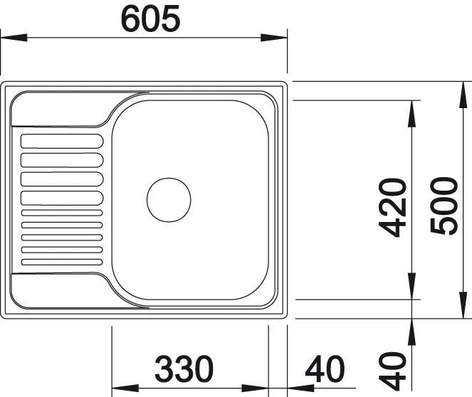 Nerezový dřez Blanco TIPO 45 S mini  Nerez kartáčovaný oboustranné provedení