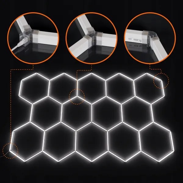 LED Stropní svítidlo LED/570W/85-265V 4000K 522x298 cm CRI 90 IP44 bílá