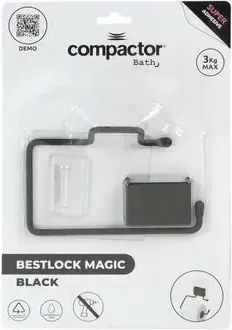 Compactor Bestlock Black Magic Samolepicí držák toaletního papíru čern