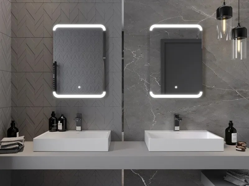Mexen Nida podsvícené koupelnové zrcadlo 50 x 70 cm, LED 6000K, antifog - 9806-050-070-611-00