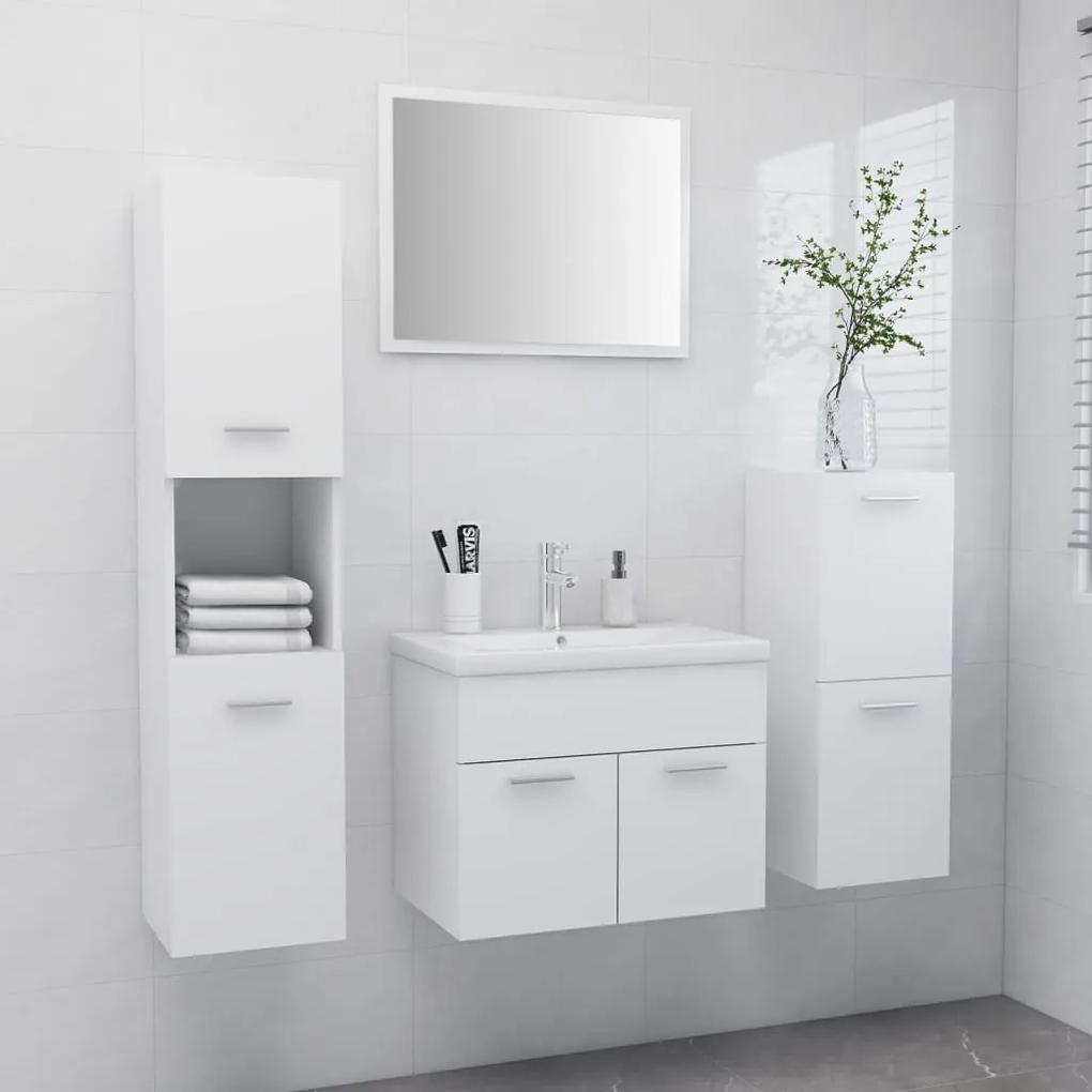 Koupelnová sestava bílá kompozitní dřevo,  3070910