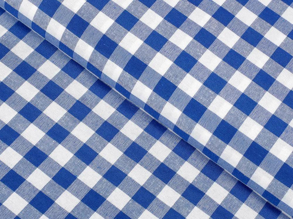 Biante Dekorační čtvercový ubrus Rebeka RE-008 Modro-bílá kostka střední 120x120 cm