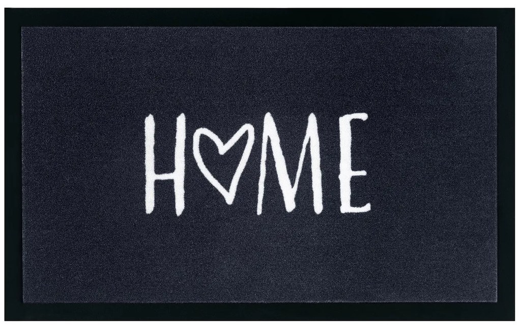 MK Original: Produkty s rodokmenem, Protiskluzová rohožka Home 104503 Anthracite/Cream - na ven i na doma, 45x75, černá, chodba / předsíň