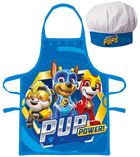 DĚTSKÁ ZÁSTĚRA S ČEPICÍ PAW PATROL 45X50 CM, 2X33CM VZOROVANÁ