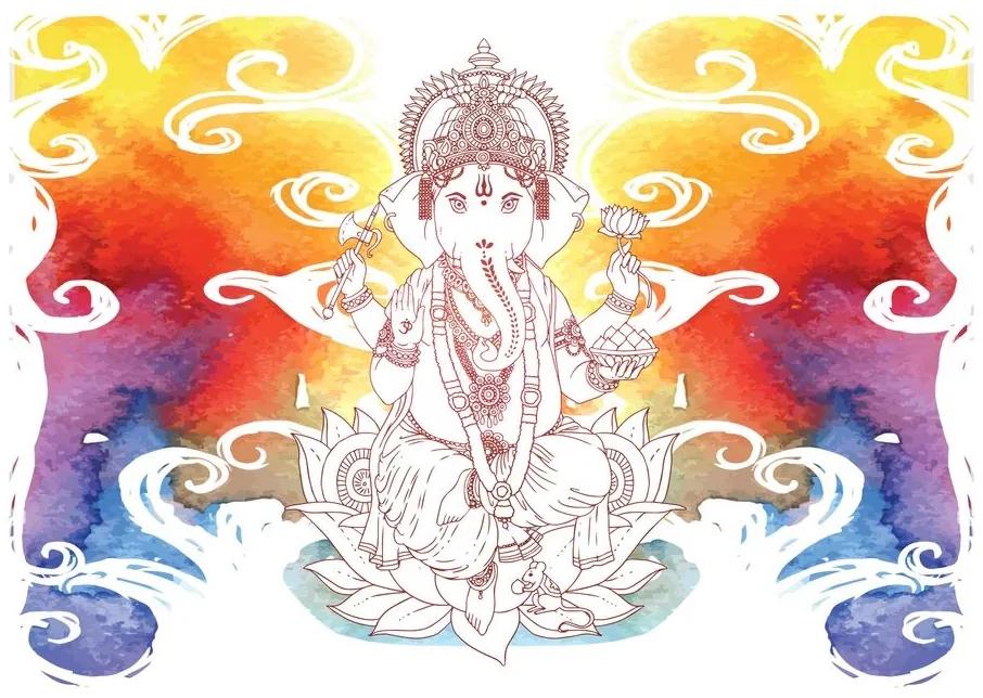 Obraz hinduistický Ganéša - 90x60 cm