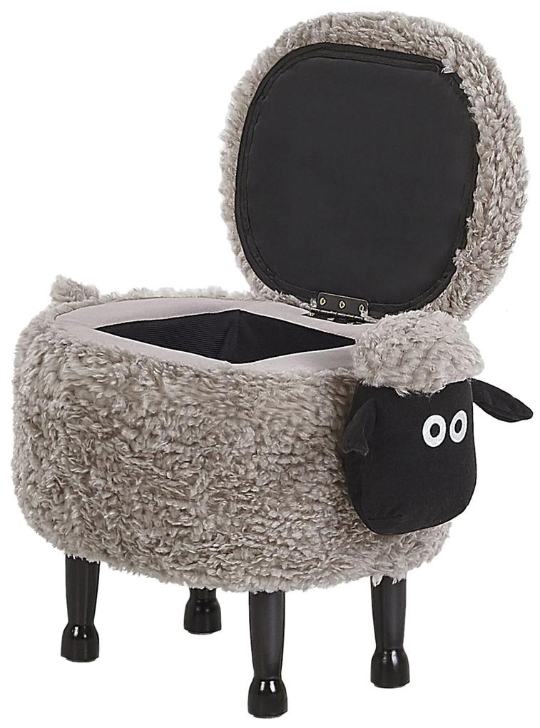 Zvířecí stolička šedá s úložným prostorem SHEEP Beliani