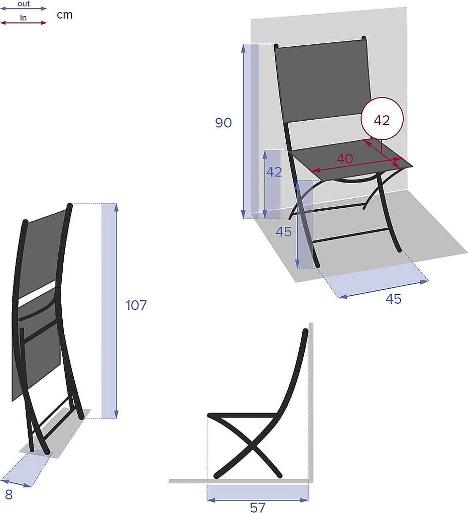 Hliníková skládací sestava VIRGINIA 1+6