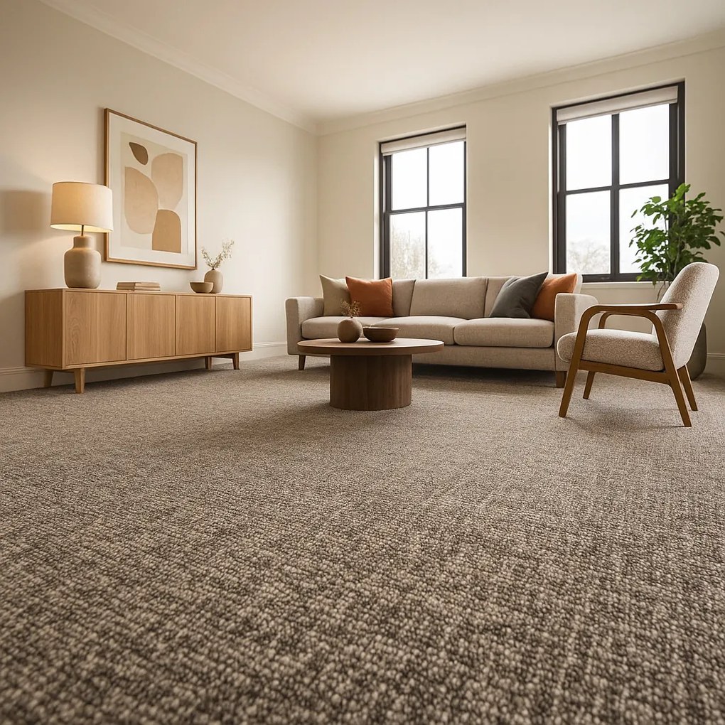 Spoltex, Metrážový koberec Optik 16 Šedobéžový, na míru, šíře 3m,4m,5m, šedá, filc, chodba / předsíň