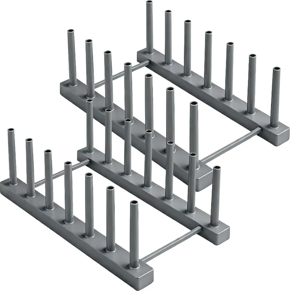 Camerazar Sada 2 organizérů na talíře a odkapávače šedého vzhledu