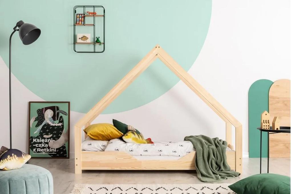 Adeko Dětská postel domeček Loca B Velikost postele: 180x100 cm Barva: dekor přírodní dřevo přírodní