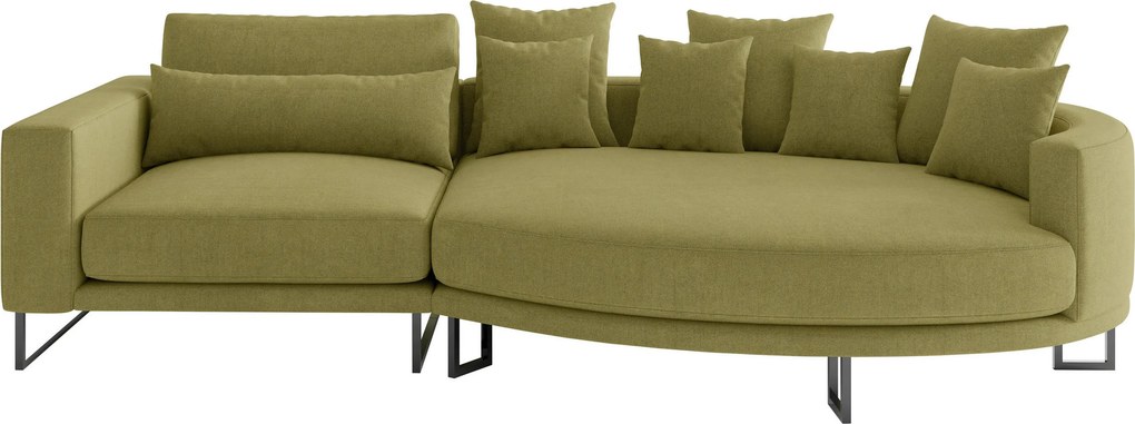 XXXLutz POHOVKA BIG SOFA, textil, olivově zelená Livetastic - Pohovky - 001968009103