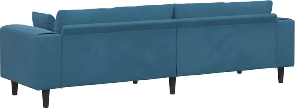 Pohovka Modrá 250 x 77 x 76 cm samet 3335152