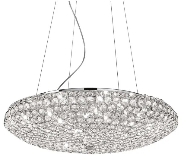 Ideal Lux - LED Křišťálový lustr na lanku KING 12xG9/3W/230V pr. 65 cm chrom