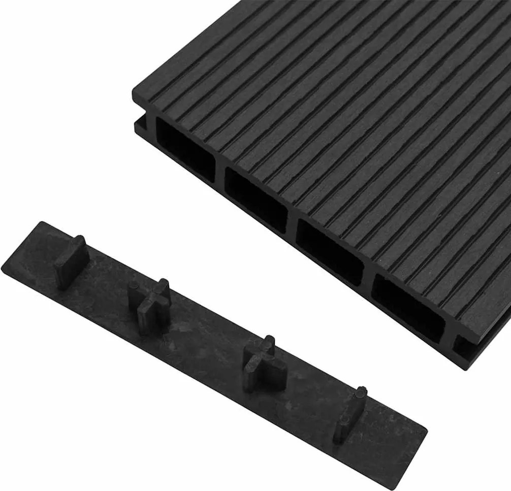 Koncové krytky 10 ks černé plast 149003
