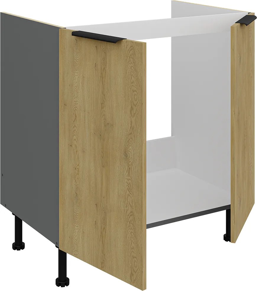CREMONA ac | dolní skříňka 80 ZL 2F dřezová | 80 cm | antracit/cremona