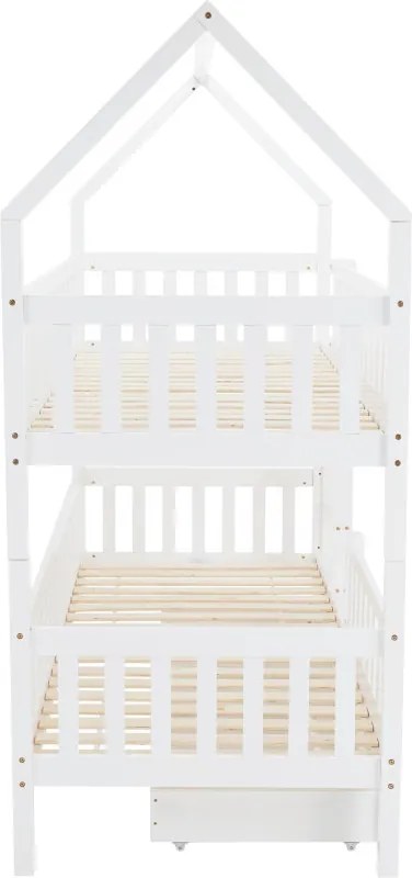 Montessori patrová postel 90x200, bílá, VENITA TYP 2 Kondela 0000396841