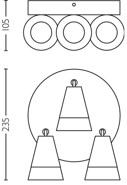 Philips - Bodové svítidlo CLEFT 3xGU10/5W/230V