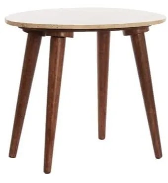 Béžový kulatý konferenční stolek 40x51 cm Romano – Light &amp; Living