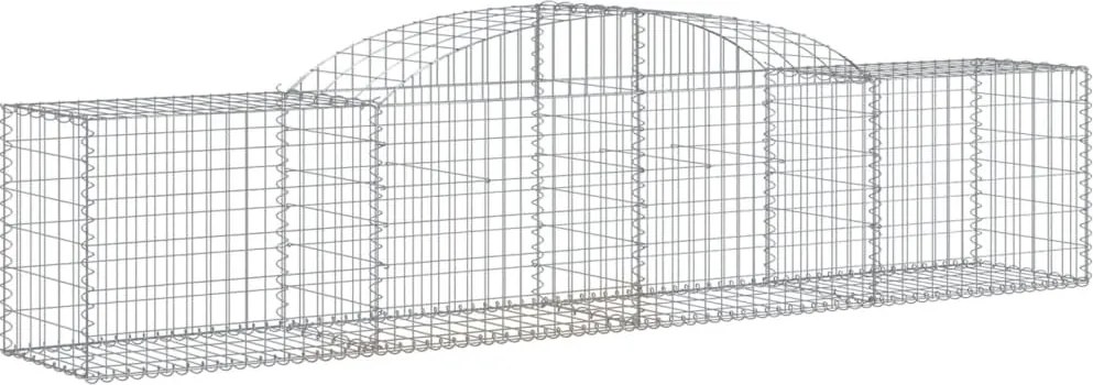 Klenuté gabionové koše 15 ks 300x50x60/80 cm pozinkované železo 3146677