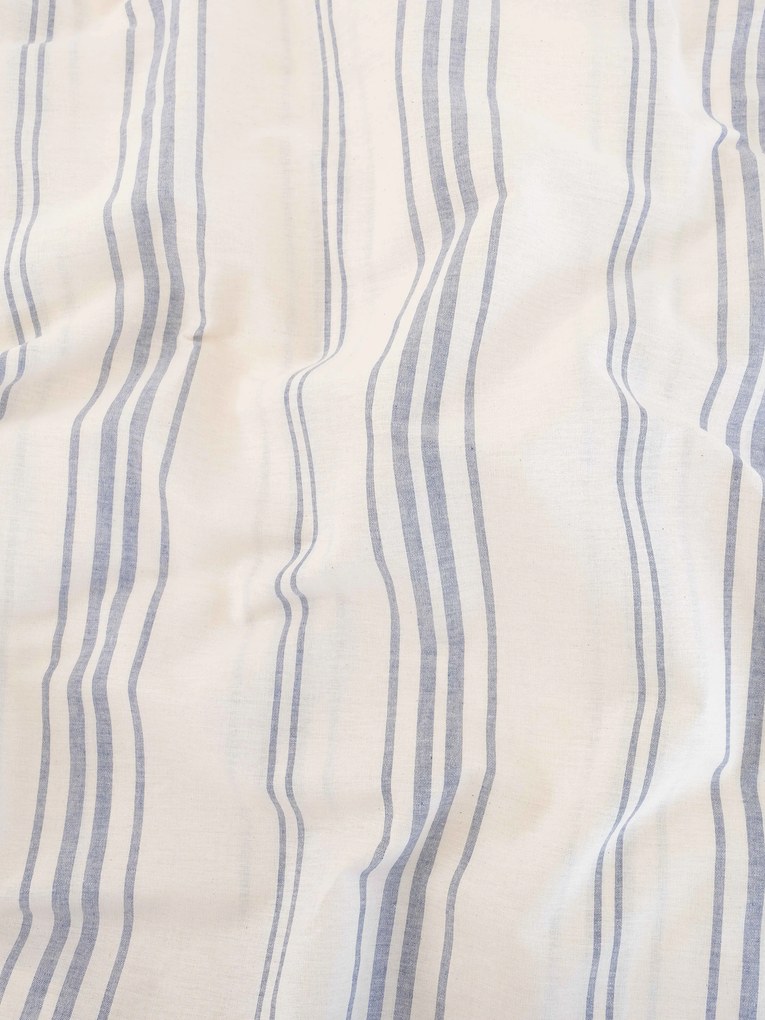 MK Lůžkoviny Bavlněný povlak na polštář Natural 50 x 70 cm - Proužky modré