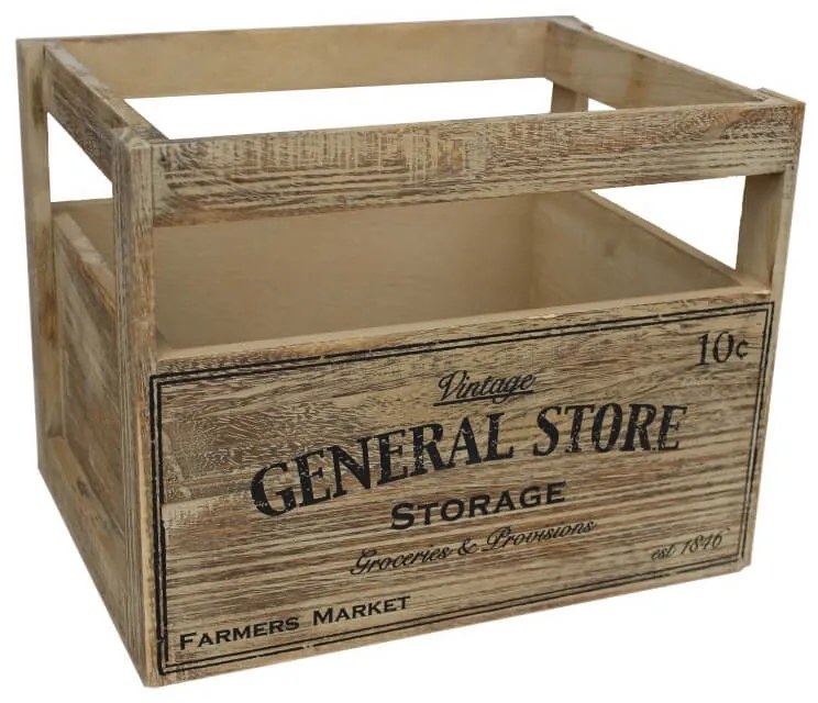 Willow Direct Dřevěná bedýnka General Store malá 30x22x23 cm