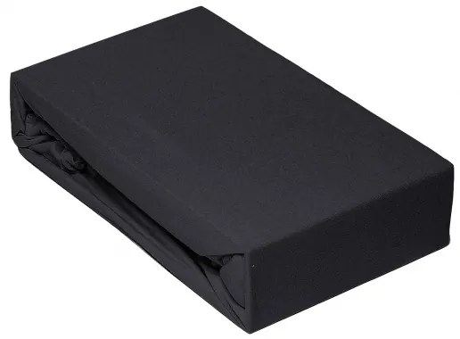 Jersey prostěradlo - černá, Rozměr 90 x 200 cm Lobles BJ90