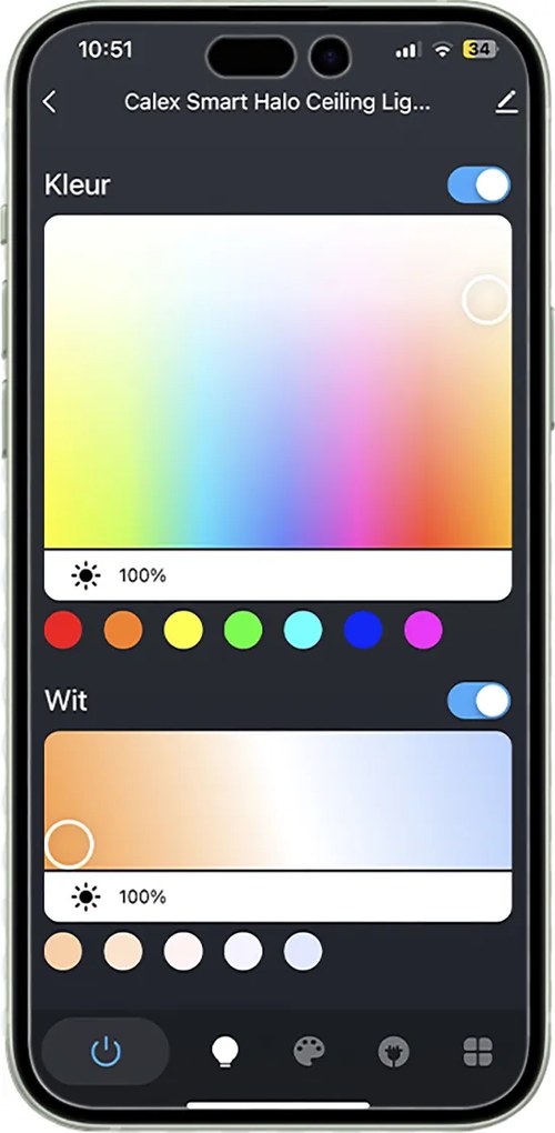 Chytré stropní svítidlo bílé 40 cm vč. LED RGBW IP54 - Siem