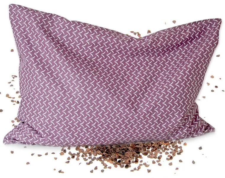 GADEO Pohankový polštářek VÉČKA fialová Výplň: pouze pohankové slupky , Rozměr: 18x28 cm