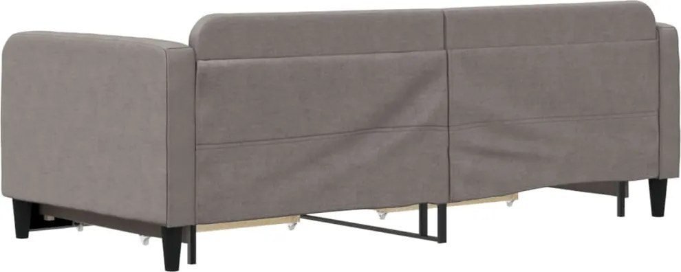 Válenda s přistýlkou a zásuvkami taupe 90 x 200 cm textil 3196855