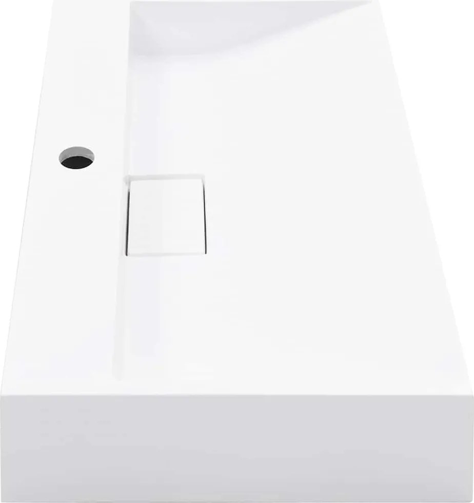 Umyvadlo 60 x 38 x 11 cm minerální/mramorový kompozit bílé 144064