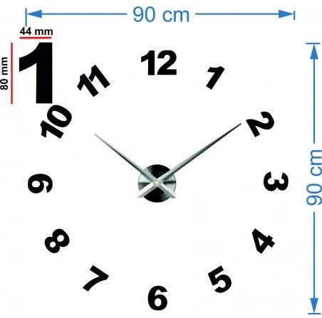 Nástěnné hodiny nalepovací do obývacího pokoje I SENTOP 12S047