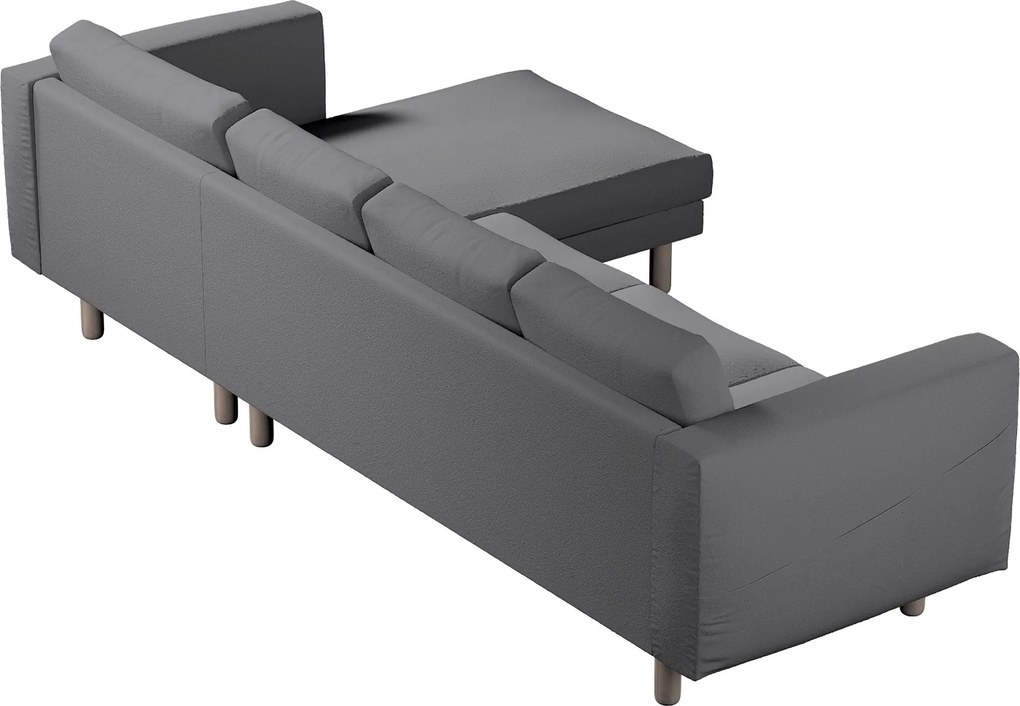 Potah na pohovku IKEA Norsborg 4-místná se šezlongem barva šedá látka pletený vzor