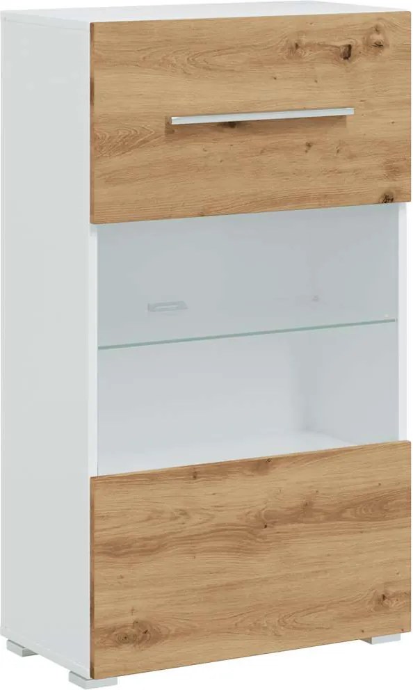 5dílná TV stolky s LED osvětlením dub artisan kompozitní dřevo 3324234