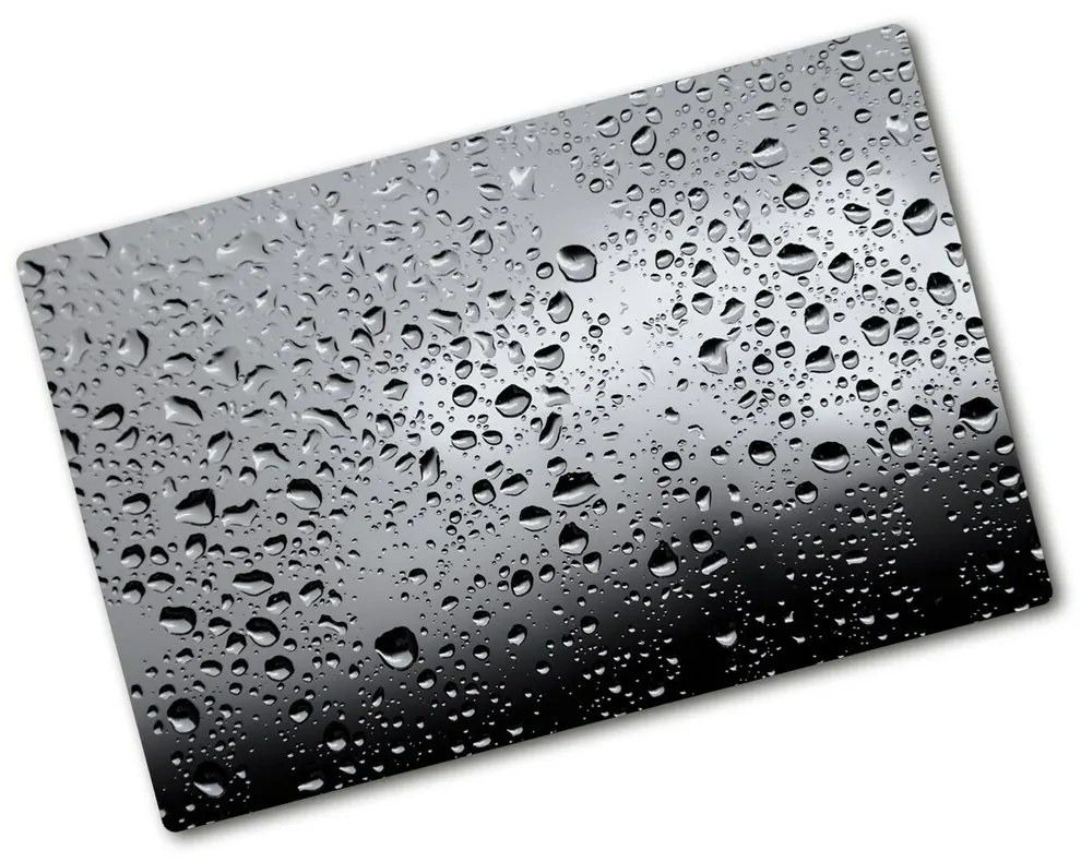 Wallmuralia Kuchyňská deska velká skleněná Kapky vody 80x52 cm