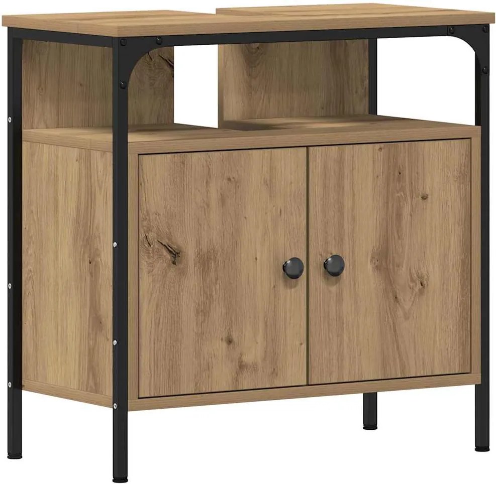 Sada koupelnového nábytku 3 ks Hnědá Kompozitní dřevo 3334355