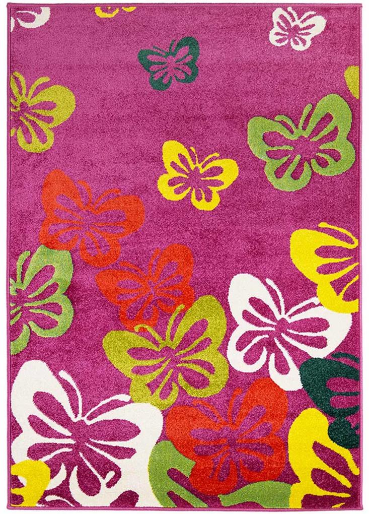 Koberce Breno Kusový koberec PLAY 14/RMR, Růžová, Vícebarevné, 120 x 170 cm