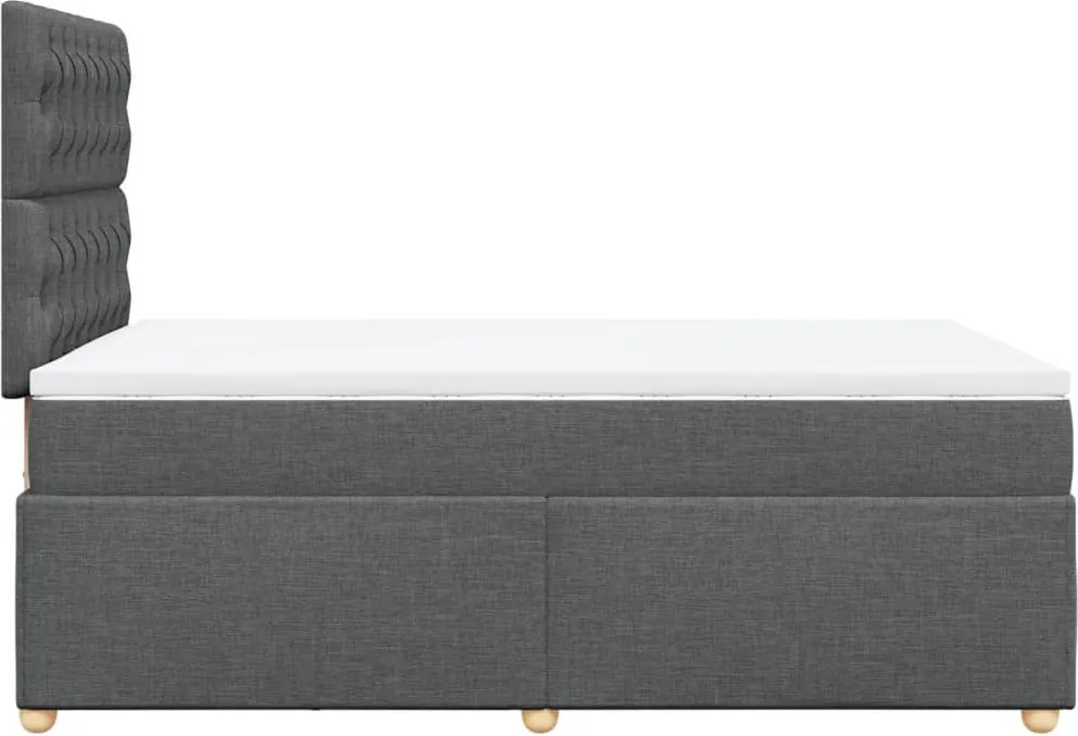 Box spring postel s matrací tmavě šedá 120x200 cm textil 3291255