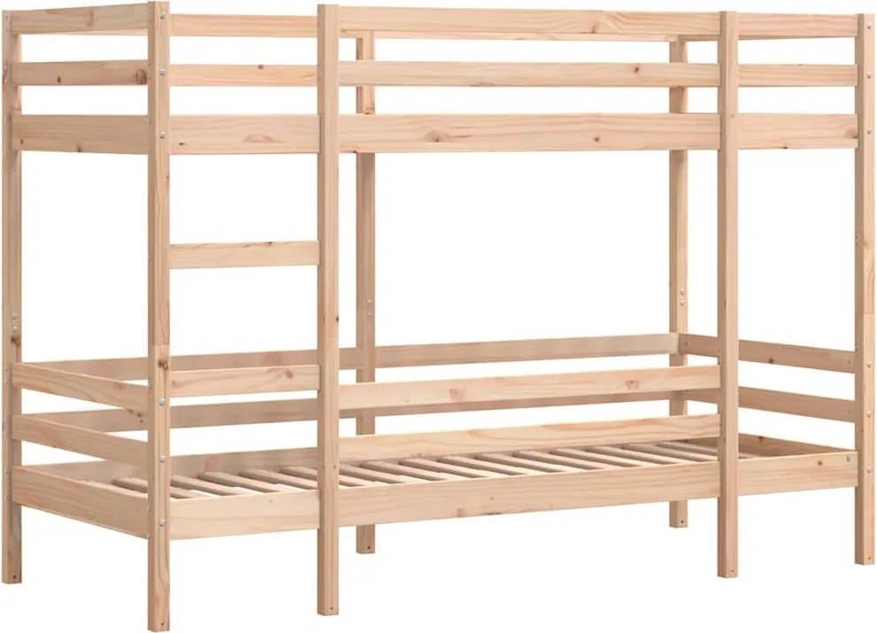Patrová postel bez matrace 90 x 190 cm masivní borové dřevo 3284221