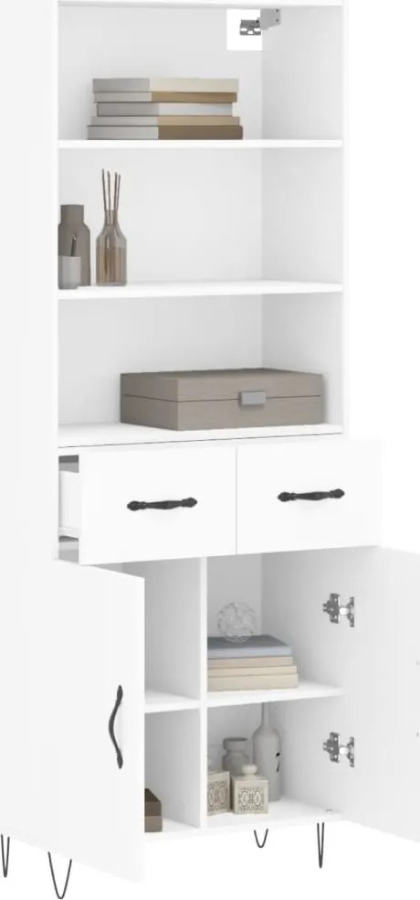 vidaXL Skříň highboard 69,5 x 34 x 180 cm kompozitní dřevo [3200545] Barva: hnědý dub