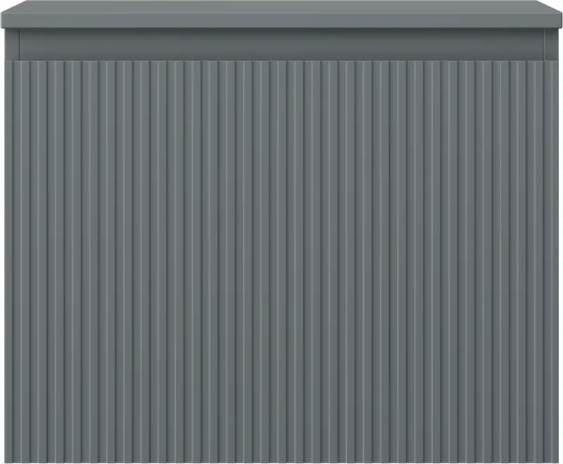 Mexen Rivel, koupelnová skříňka 60 cm s horní deskou, 1 zásuvka, drážkovaná, grafitová matná, 91A20-06047-1-BFC66