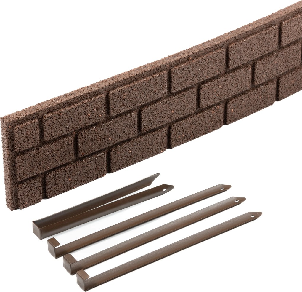 Multy home Zahradní palisáda BRICKS 120 x 15 cm, hnědá (se spojkou a hřeby) MHEU5000060, 1 ks 4016.99