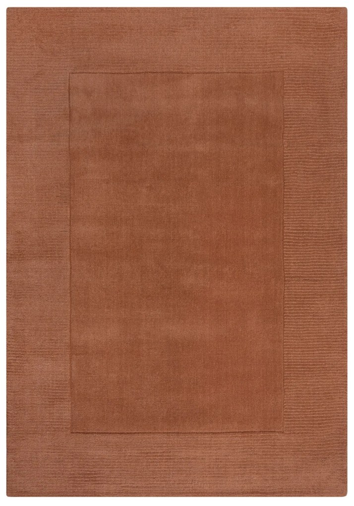 Flair Rugs koberce Kusový ručně tkaný koberec Tuscany Textured Wool Border Orange ROZMĚR: 120x170