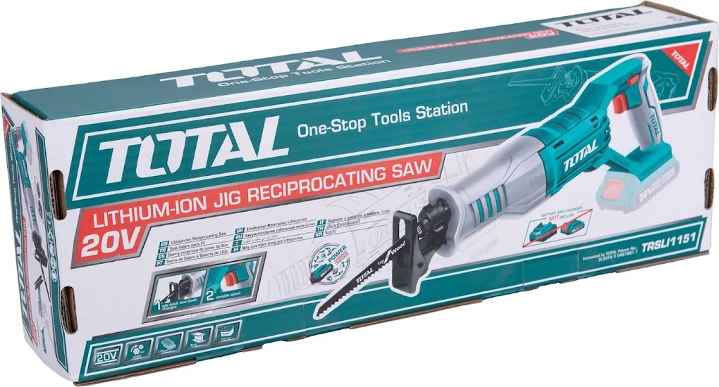 Pila ocaska, 20 V Li - ion, 2000 mAh, 2 ks pilových listů, bez baterie a nabíječky TOTAL TRSLI1151
