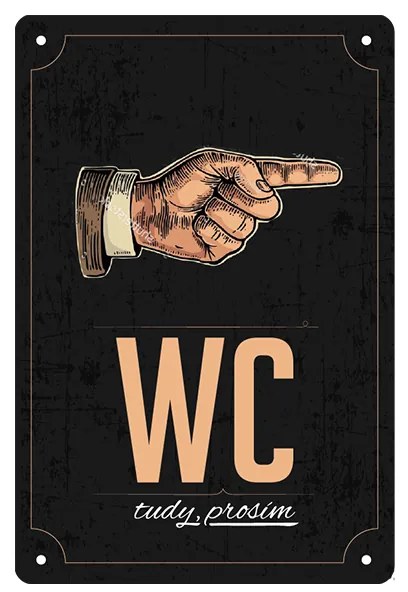 Retro plechové cedule Plechová cedule WC BU20031