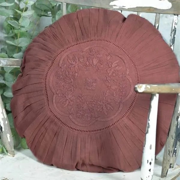 Jeanne d'Arc Living Povlak na polštář Embroidery Dusty Rose 50cm, růžová barva, textil