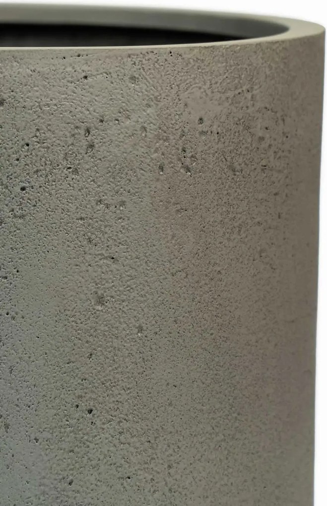 Kulatý květináč CHICO, sklolaminát, průměr 40 x výška 40 cm, šedý