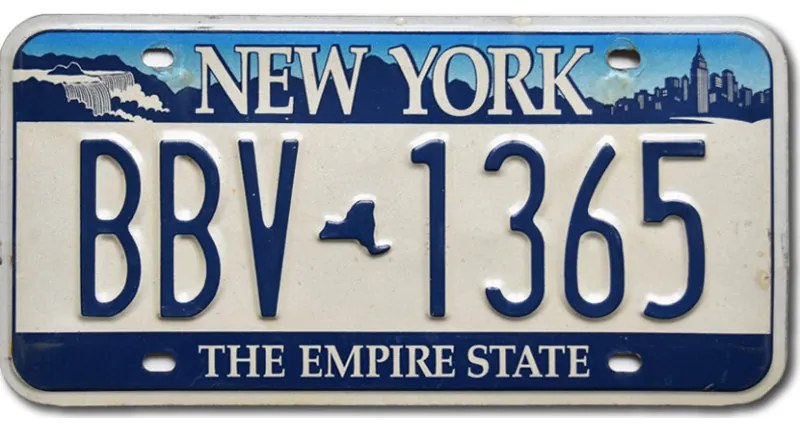 Americká SPZ New York Empire State BBV 1365